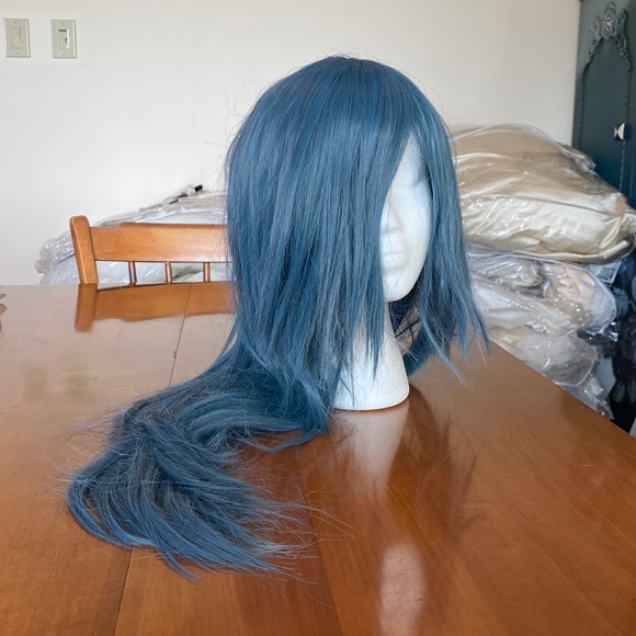 Other | New Blue Long Wig Girly Cosplay Costume Pole Dancer Anime ...